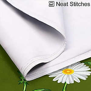 Flower Floral Chamomile Satin Pillow Cases Silk Satin Pillowcase for Hair and Skin Standard Set of 2 Super Soft Silk Pillowcase with Envelope Closure (20x26 in)