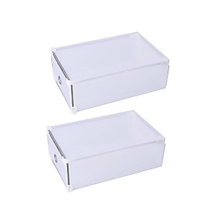 PACKOVE Shoes Organizer for Women 2 Pack Drawer Boxes for Women's Shoes Storage