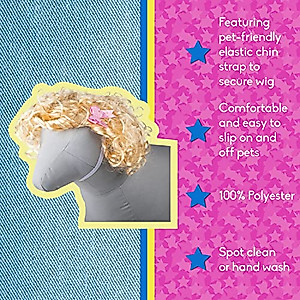 Doggy Parton Blonde Bombshell Wig Headpiece for Pets, Yellow, Medium/Large (22120704)