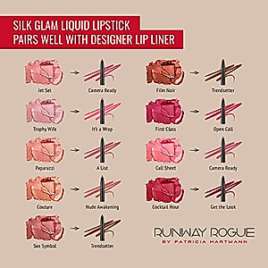 Runway Rogue Silk Glam Liquid Lipstick, Long-Wear Pale-Pink Liquid Lipstick, Trophy Wife