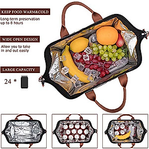 Lunch Bag with Leak Proof Material, Insulated Lunch Box for women/men, Lunch Tote Bag for Work/Picnic/Hiking/Beach/Fishing (zebra pattern)