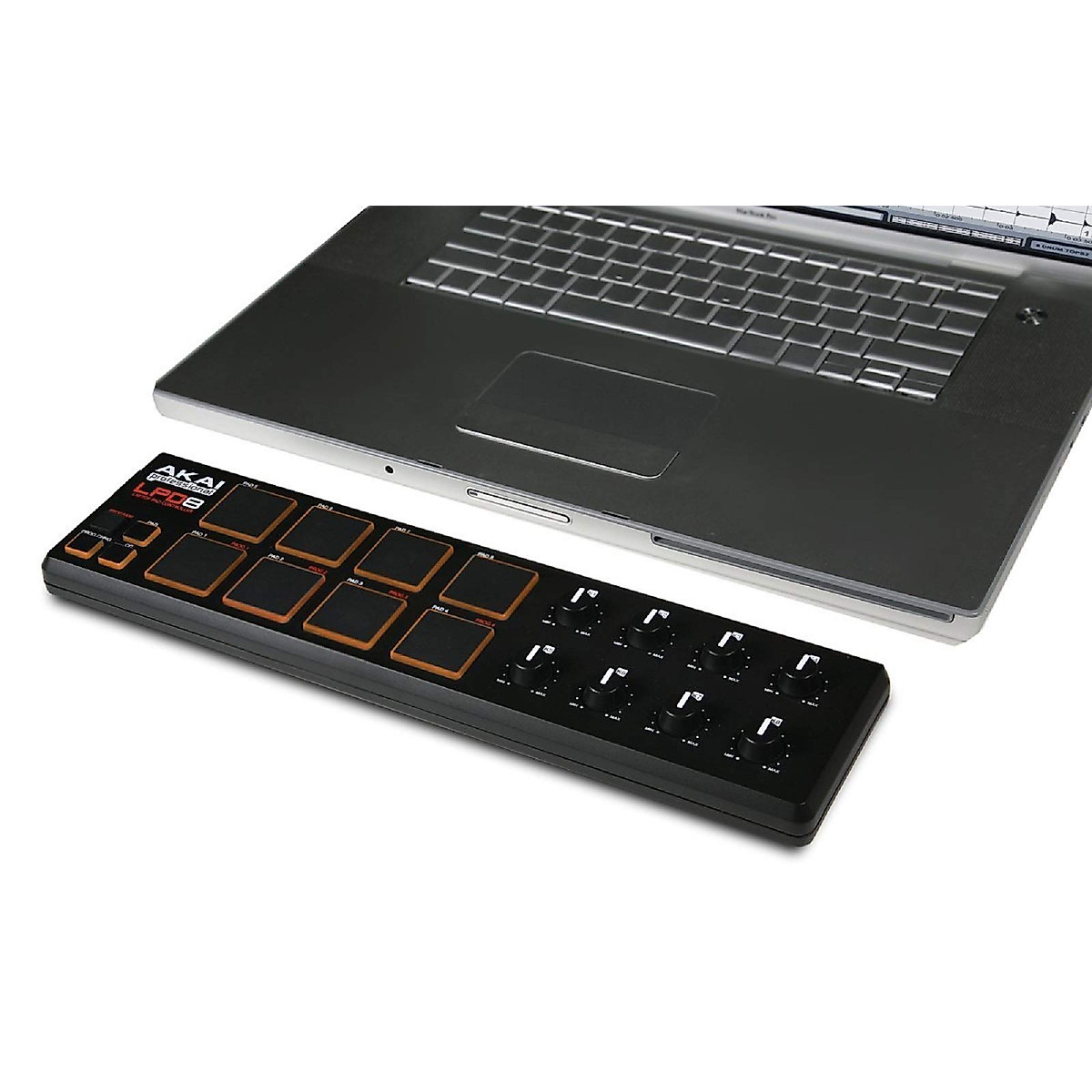 AKAI Professional LPD8 - USB MIDI Controller with 8 Velocity-Sensitive Drum Pads for Laptops (Mac & PC), Editing Software included