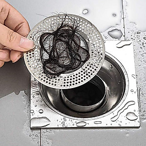 2pcs Kitchen Sink Strainer,Stainless Steel Drain Filter Strainer with Lid,4.45" Large Wide Rim Anti Clogging Mesh Drain Strainer,Drain Cove r for Most Bathroom Kitchen Sinks Drain