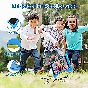 Cheerjoy Kids Tablet 7 inch,Android 12 Tablet for Kids,32GB ROM 128GB Expand,Parental Control,Kids Software Pre-Installed, Dual Camera,Android Learning Tablet with Proof Case for Toddlers (Blue)