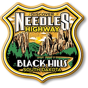 Black Hills Set of 6 Magnets by Classic Magnets, Collectible Souvenirs Made in The USA