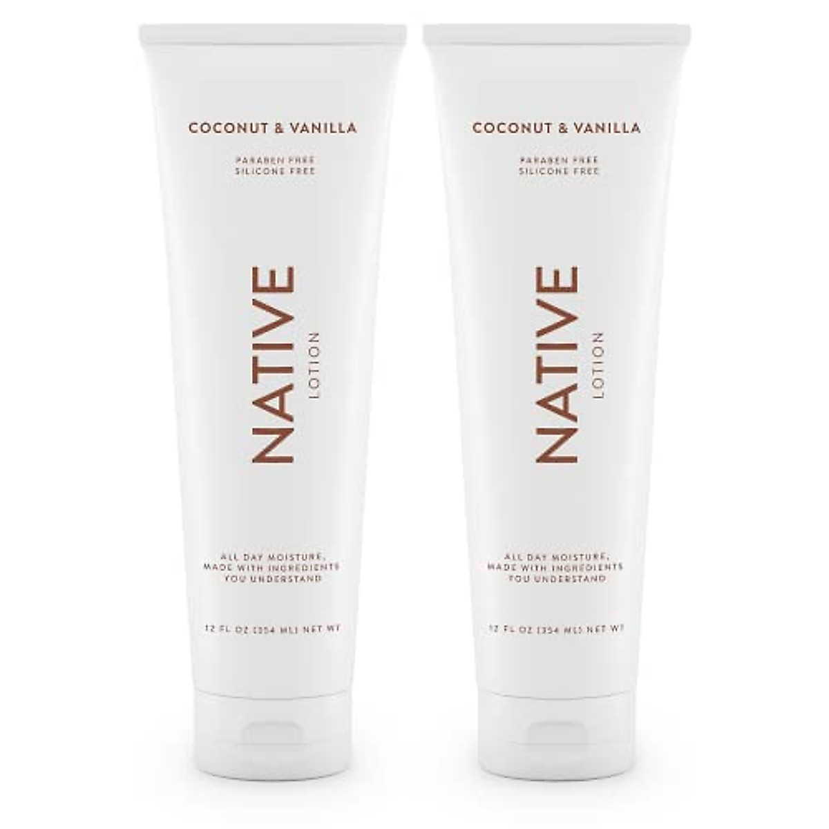 Native Coconut and Vanilla Body Lotion for Women and Men, Body Moisturizers for Dry Skin, 12 fl oz