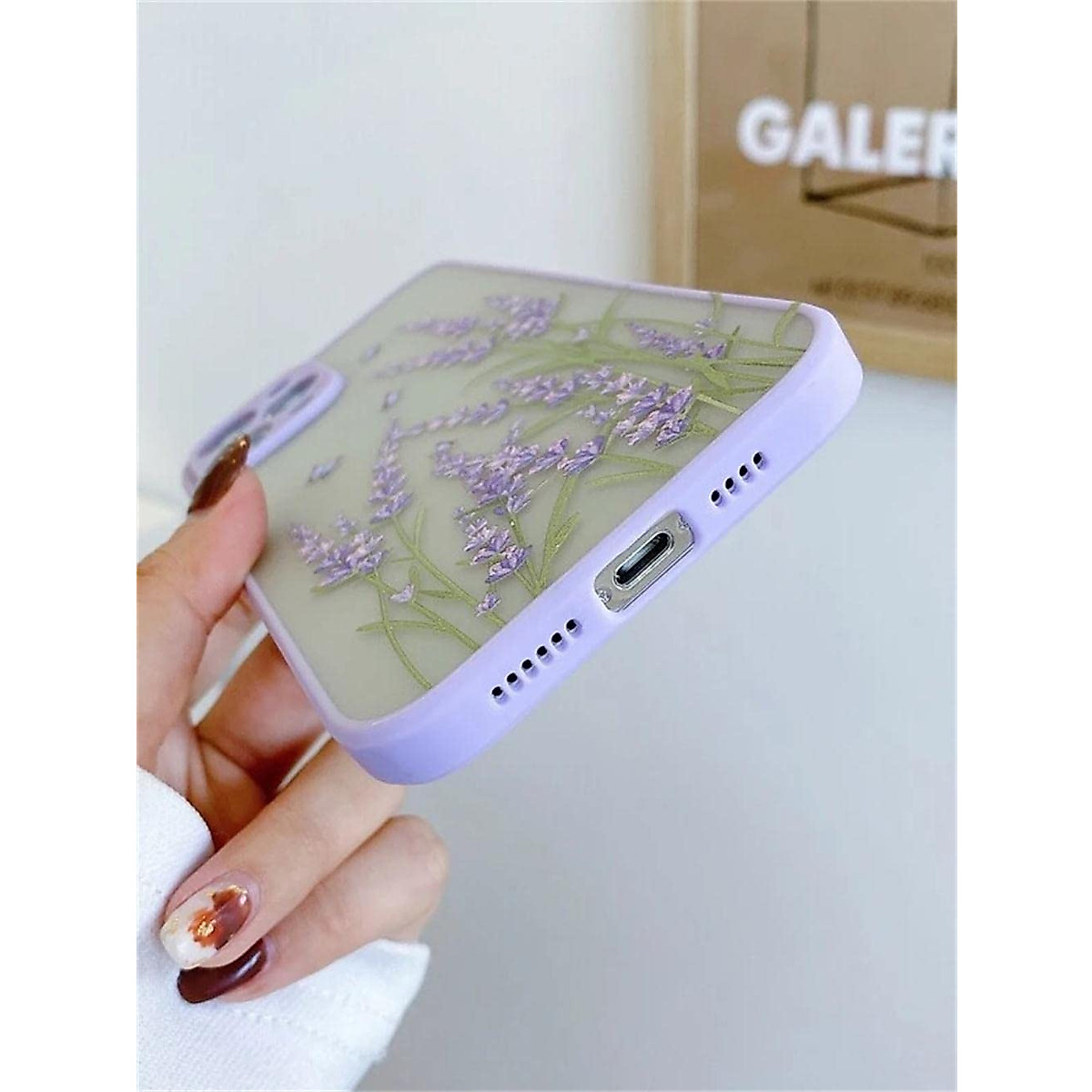 Ownest Compatible with iPhone 14 Case, Magnetic Fitting for MagSafe for Clear Frosted PC Back 3D Flowers Floral Girls Woman and Soft Silicone Slim Shockproof Case for iPhone 14 6.1''-(Pink)