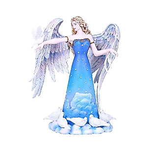 ABZ Brand Sky Night Star Guardian Changeling Angel with White King Pigeon Figurine