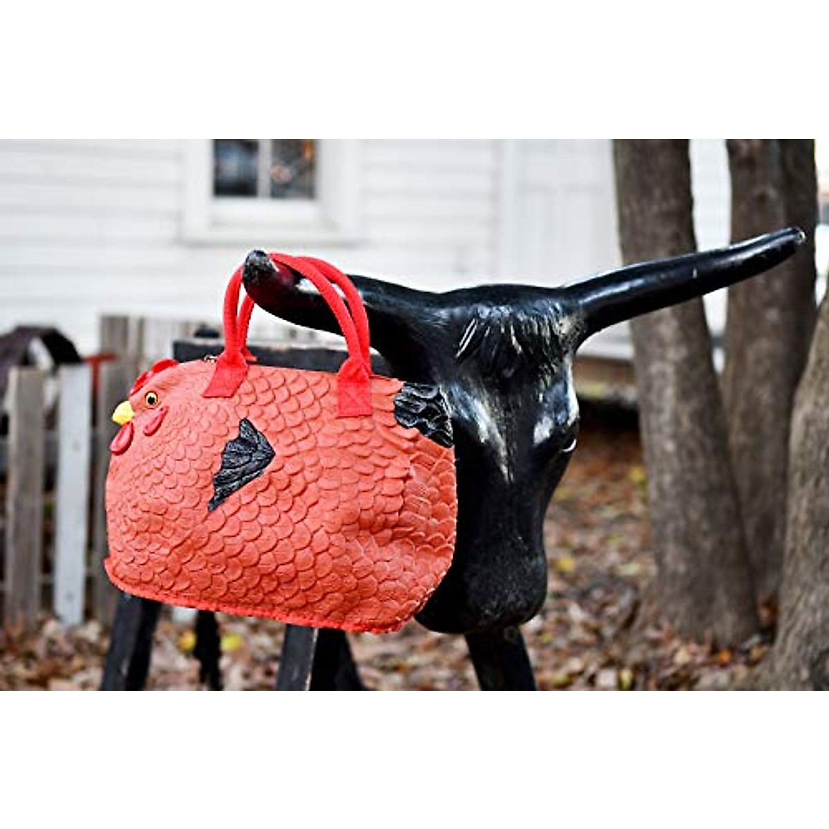Hen Couture Rubber Chicken Purse - Rhode Island Red Hen Bag Handbag