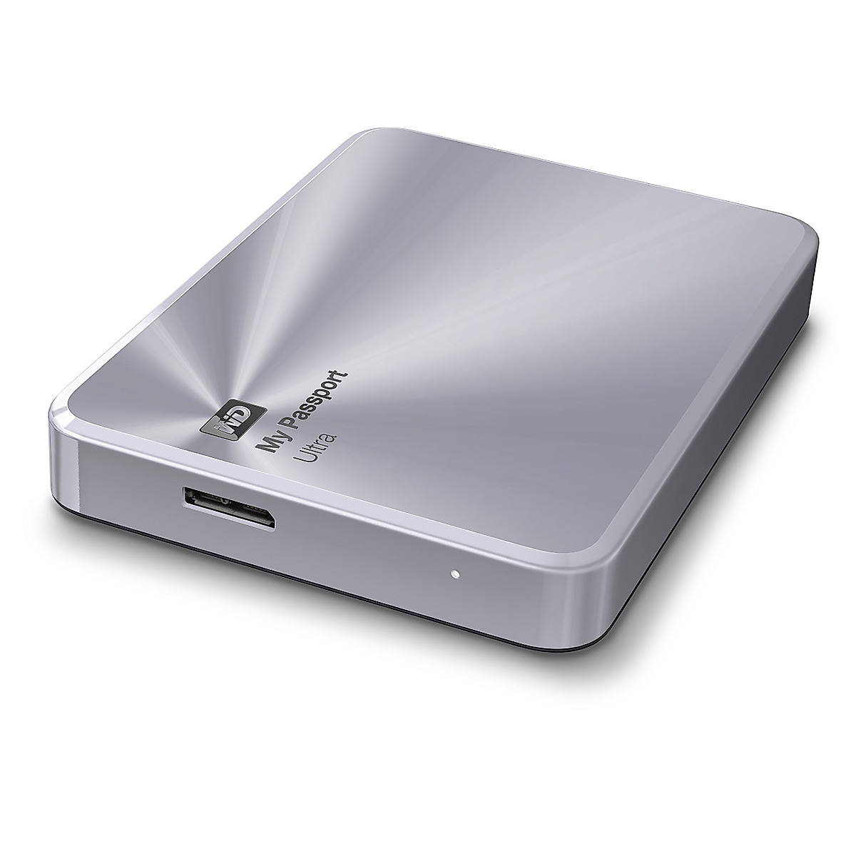 WD 2TB Silver My Passport Ultra Metal Edition Portable External Hard Drive - USB 3.0 - WDBEZW0020BSL-NESN