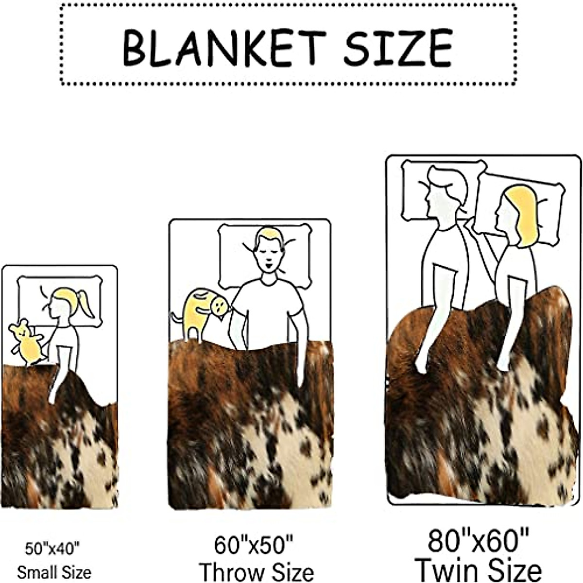 Throw Blanket All Season Brown Black Flannal Plush Warm Blankets Lightweight Soft Fuzzy Throws Blanket for Bed Sofa Couch Travel 50"x40"