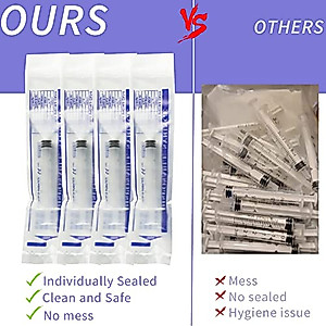 10 Pack 10ml/cc Plastic Luer Lock Syringe Large Syringes without Needle, Individually Wrapped, Tip Cap, for Scientific Labs, Measuring Liquid, Dispensing, Oil or Glue Applicator (10ML, LUER LOCK TIP)