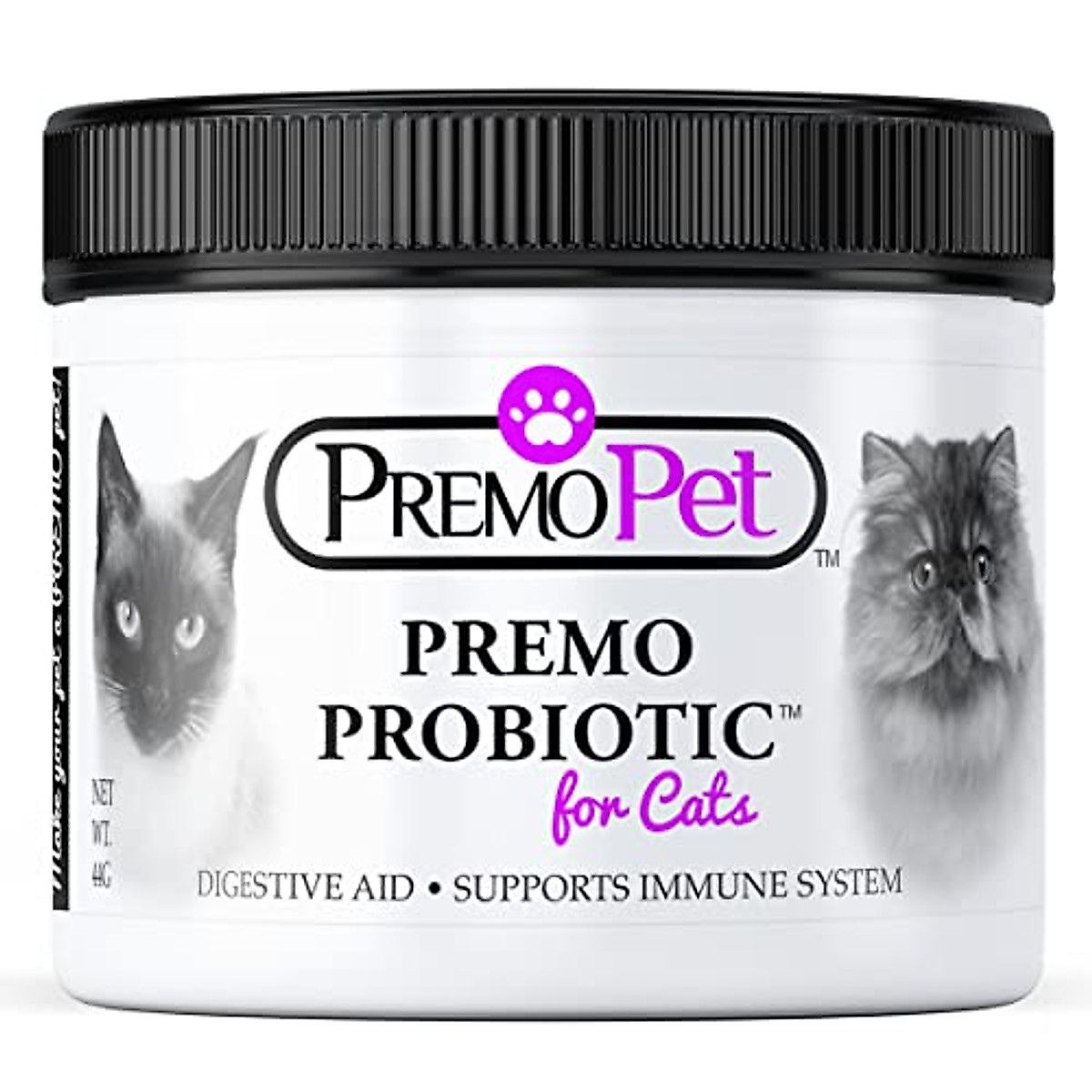 PROBIOTIC for Cats – 120 Servings - Premo Pet – Digestive Aid Plus Prebiotics - Best for Diarrhea, Vomiting, Gas, Skin Conditions – Tasteless – Wheat & Dairy Free – GMP – Vet Approved