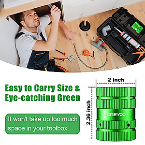 Dreyoo Pipe Reamer PVC Deburring Tool, [Plumbers Efficient Helper] Copper Deburring Tool Pipe Cleaner All Metal Pipe Chamfer Tool 1/4'' to 1-5/8'' Inner Outer for Wide Diameter Pipe (Green)