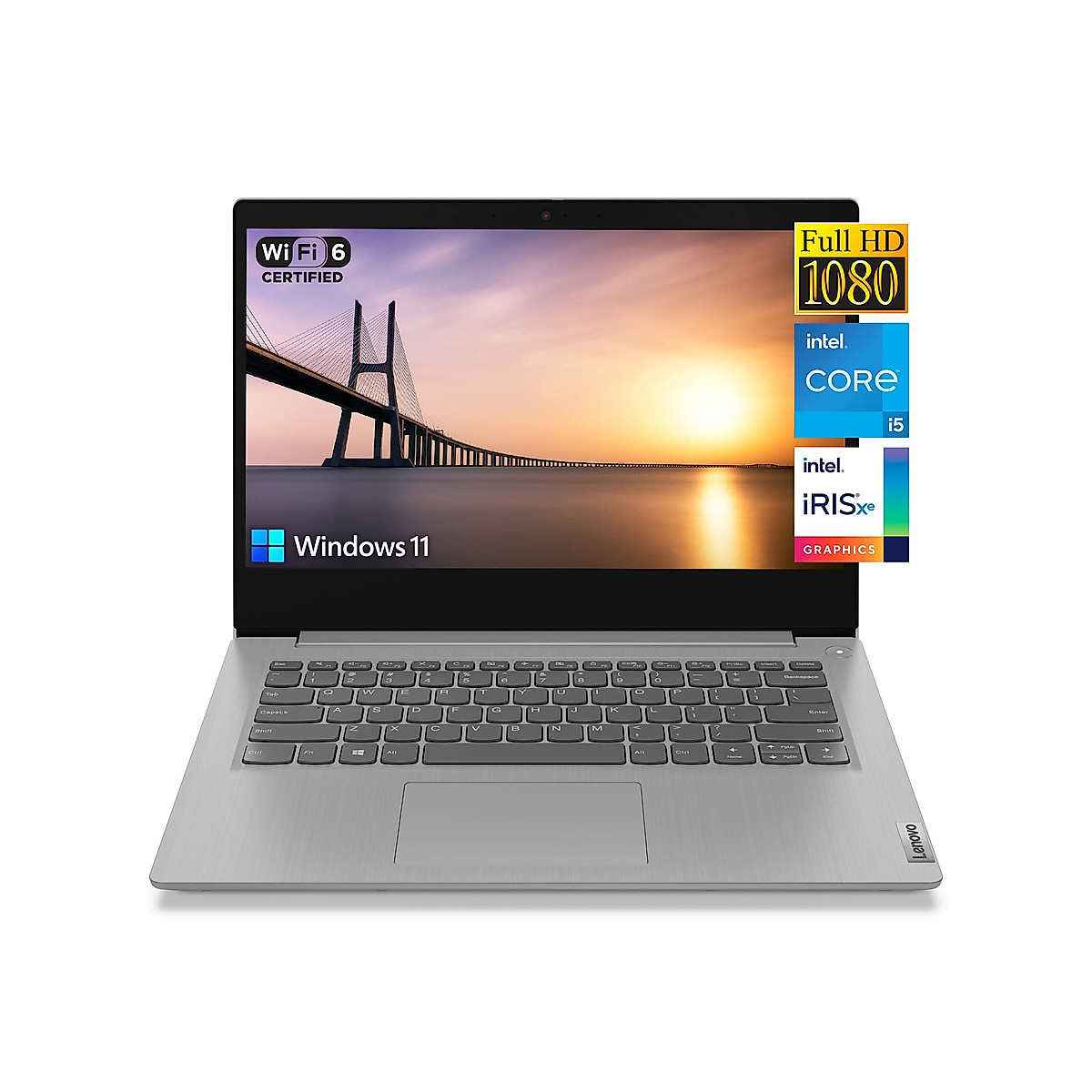 Lenovo IdeaPad 3i Laptop, 14" FHD Display, Quad-core Intel i5-1135G7 Processor, 12GB RAM, 512GB SSD, Webcam, HDMI, 4 in 1 Card Reader, Dolby Audio, Wi-Fi 6, Windows 11 Home, Platinum Grey