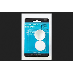 Knape & Vogt John Sterling CD-0019 Closet Pole End Caps, White