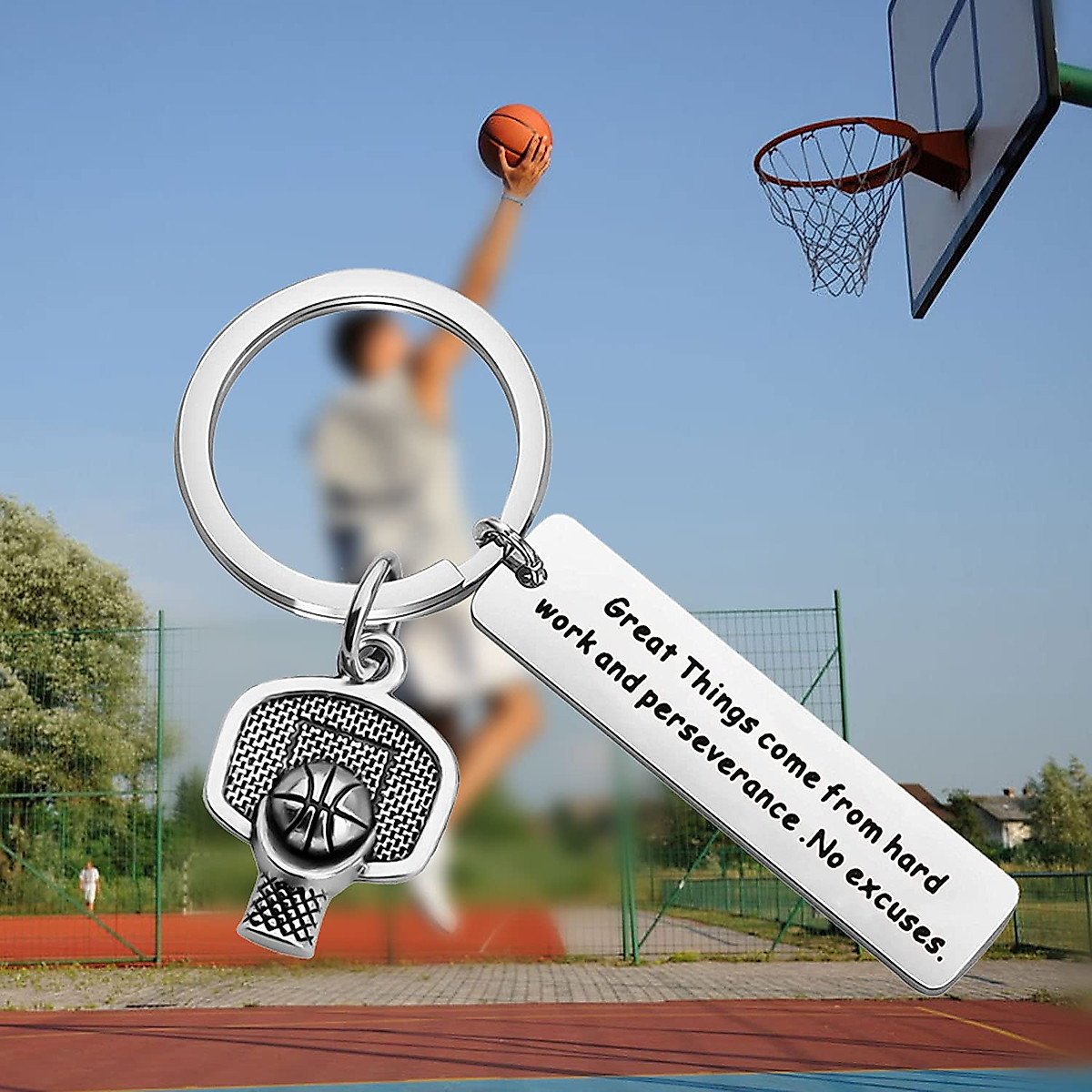 AKTAP Basketball Player Gift Basketball Lover Keychain Gift For Basketball Team