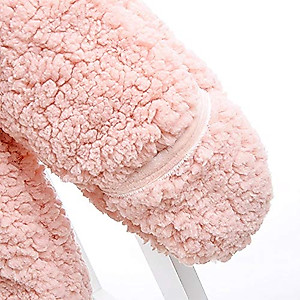 Aivtalk Baby Toodler Fuzzy Jacket Cute Hoodie Cotton Coat Winter Warm Outerwear (2-3 Years, Light Pink)