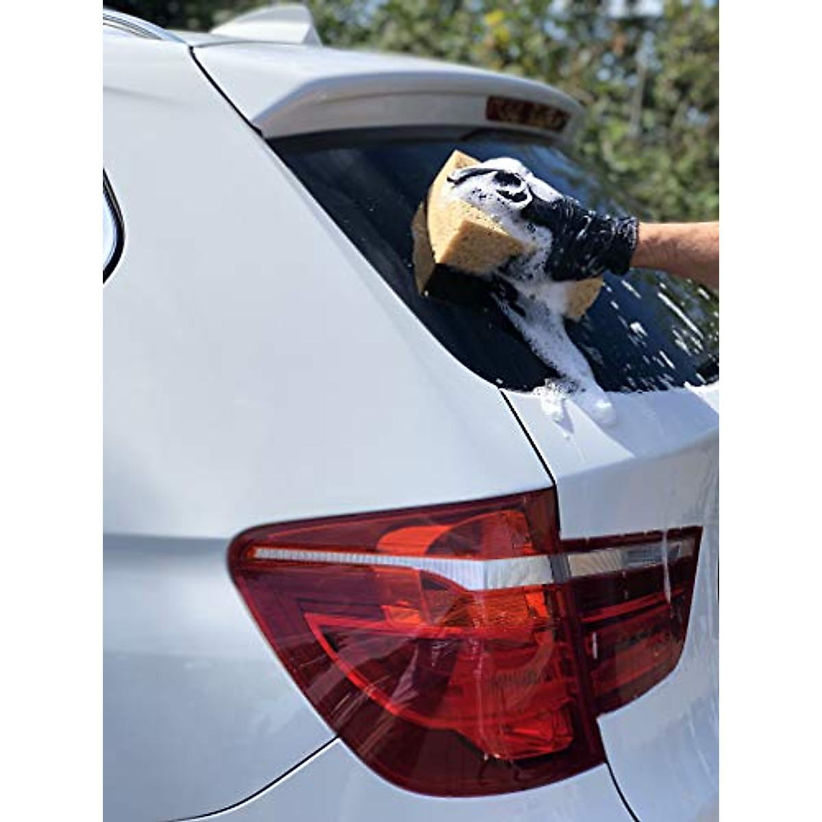 Glart 44WSN 2-Piece Set of car Washing sponges Natural for car Washing, Wheel Rims, paintwork, Yellow, 79 x 50 cm