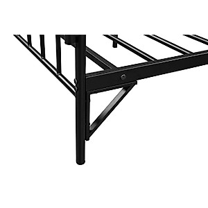 Tensun Detachable Queen Anti-Noise Platform Metal Canopy Bed with Headboard,Black