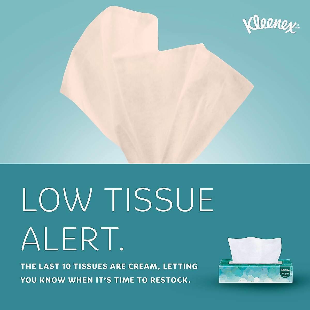 Kleenex Professional Facial Tissue for Business (21400), Flat Tissue Boxes, 36 Boxes / Case, 100 Tissues / Box, 3,600 Tissues / Case
