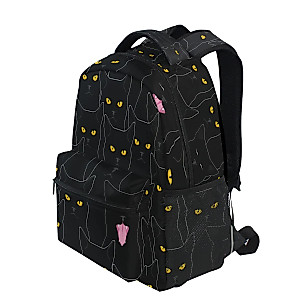 TropicalLife Funny Animal Cat Pattern Backpacks Travel Laptop Backpack Elementary Book Bag Casual Daypack for Teen Girls Boys Women School