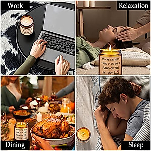 Gifts for Him Her Boyfriend Girlfriend, Romantic Birthday Anniversary Presents for Wife Husband Best Friends Bestie Couples, Personalized Gag Valentines Gifts, Candles for Women Woman Men Man Funny