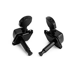 Holmer Guitar String Tuning Pegs Semiclosed Machine Heads Tuners Tuning Keys 3 Left 3 Right for Acoustic Guitar or Electric Guitar Black.