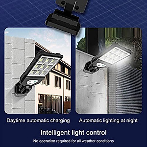 Solar Street Light Outdoor Solar Street lamp with Motion Sensor and Remote Control Solar Powered 3 Lighting Modes Led Solar Parking Lights for Garden, Street, Yard, Garage, Patio