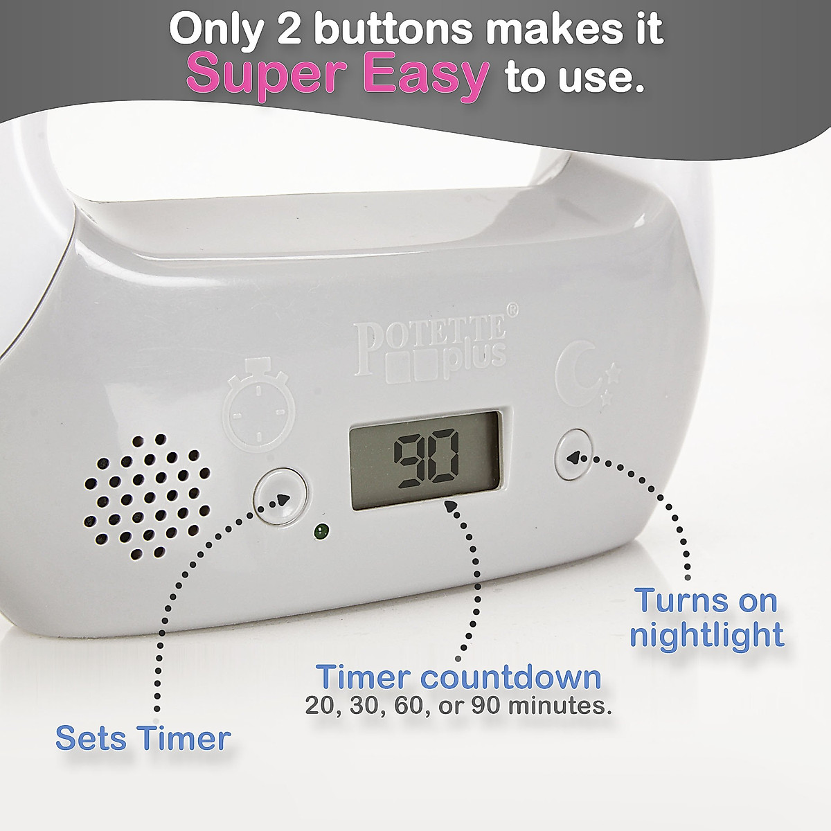 Kalencom Potette Plus 3-in-1 Potty Training Timer + Night Light + Lullaby Soother