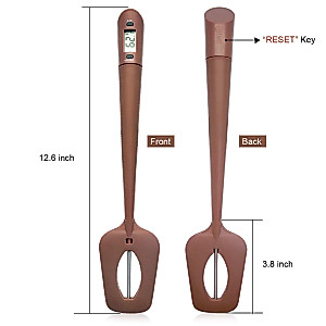 Efeng Candy Spatula with Thermometer Built in and Pot Clip – Fast Instant Read Digital Candy Thermometer,Spatula Thermometer for Candy Making,Chocolate,jams,syrups with BPA Free Silicon Spatula