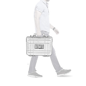 MOOCY 10" Small Hard Case with Foam Insert, 10.8 x 8.6 x 3.7 Inch - Watertight Padded Case Protect Pistol, Microphone, and Camera Equipment