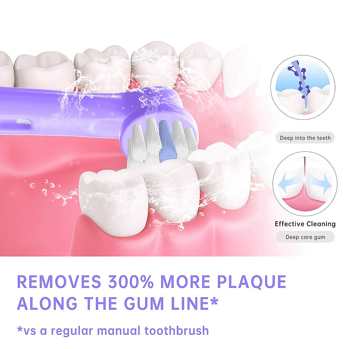 WuYan Replacement Toothbrush Heads for Oral B, 8 Pack Adults Multicolor Precision Electric Toothbrush Heads Compatible with 7000/Pro 500/1000/3000/8000/ 9000