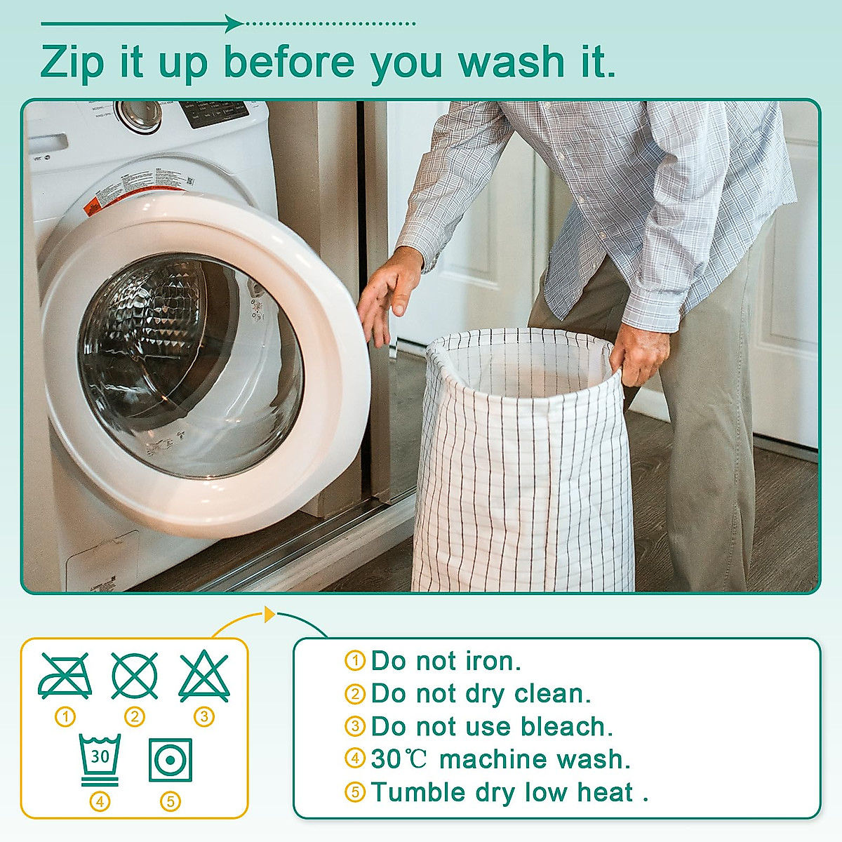 Bedecor Queen Mattress Protector Zippered for 7"-9" Mattress,Soft Cotton Terry 6-Sided Waterproof Mattress Encasement Cover Breathable Noiseless Washable