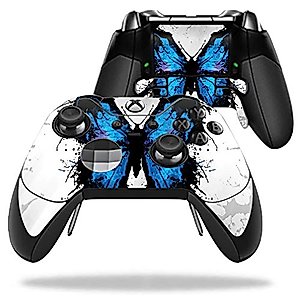 MightySkins Skin Compatible with Microsoft Xbox One Elite Controller - Butterfly Splash | Protective, Durable, and Unique Vinyl wrap Cover | Easy to Apply, Remove, and Change Styles | Made in The USA