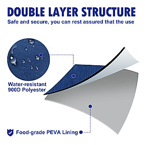 Moyad Reusable Snack Bags Small, 2 Pack Mini Zipper Lunch Pouches, Dishwasher Safe & BPA Free, Compact Food Storage for Work, Travel, Picnic, Blue