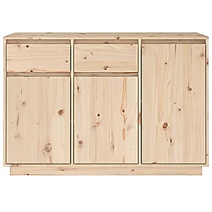 vidaXL Sideboard 43.3"x13.4"x29.5" Solid Wood Pine