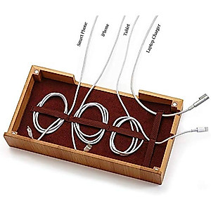 Great Useful Stuff G.U.S. Multi-Device Charging Station Dock & Organizer - Multiple Finishes Available. for Laptops, Tablets, and Phones - Strong Build, Eco-Friendly Bamboo