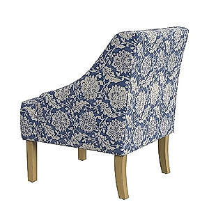 HomePop Swoop Arm Chair armchairs, Blue Floral Print