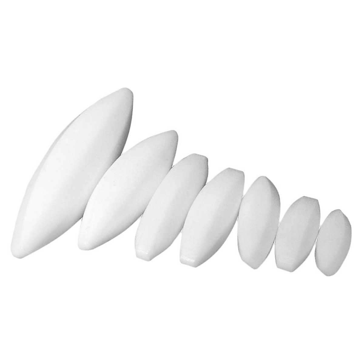 Buytra 7 Pieces Magnetic Stir Bars Egg Shape - PTFE Magnetic Stirrer Mixer Stir Bar and 11.8" Magnetic Stir Bar Retriever, White