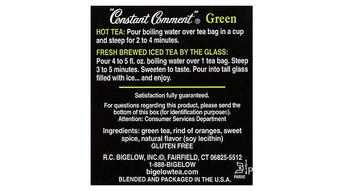 Bigelow Tea Constant Comment Green Tea - 20 Tea Bags