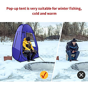 Single Pop Up Tent Pods Sports Fishing, Clear Rainproof Windproof Beach Tent for Wind and Rain in Chilly Weather，Lightweight and Sturdy, Easy Set Up, Outdoor Foldable