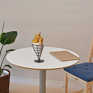 Angoily French Fry Holder Cone French Fries Stand Cone Basket Stainless Steel Spiral Cone Display Appetizer Serving Rack for Restaurant