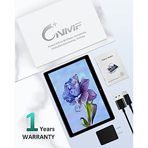CNMF Android Tablet 10 Inch, 32GB Storage, WiFi Tablets with Android 10.0 OS, 5MP Rear Camera, Bluetooth, Quad Core, HD IPS Screen, Supports Microsoft Office Software - Black