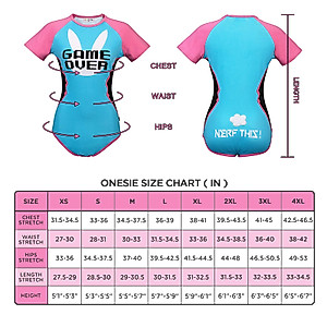 Littleforbig Cotton Romper Onesie Pajamas Bodysuit - Bunnywatch 3XL Blue