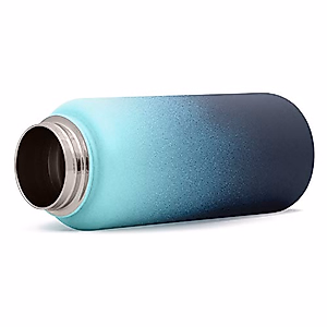 Simple Modern 32oz Water Bottle, Insulated Reusable Wide Mouth Stainless Steel Metal Flask 1 Liter Thermos with Flip Lid, Ombre: Bermuda Deep