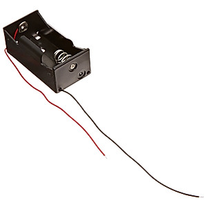 Ajax Scientific-EL050 Battery Holder with Lead Wire, 1x D Cell (Pack of 5)