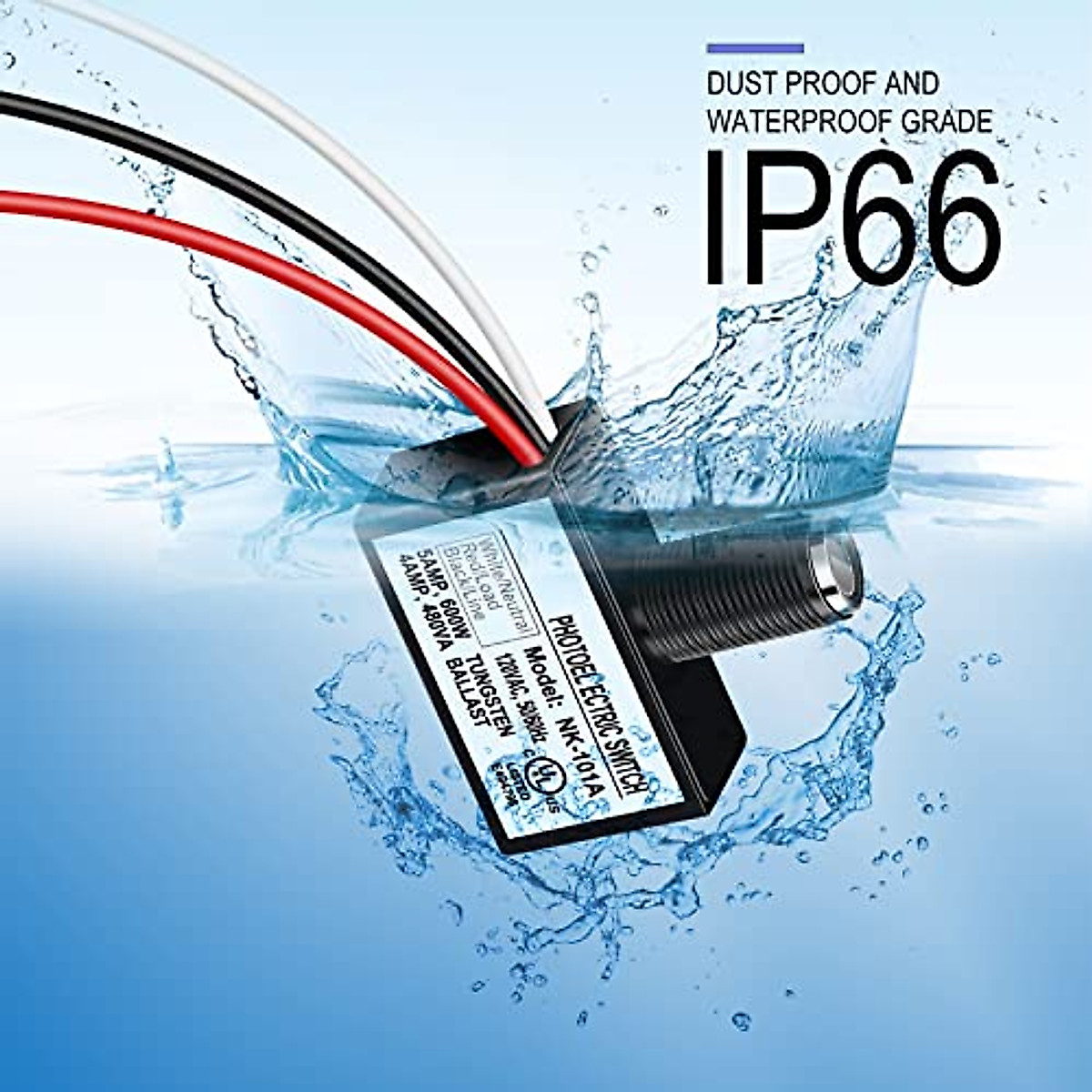 4 Pack 120V AC Photoelectric Switch Light Control Sensor Button Switch with Automatic Illumination Detection Circuit,Dusk to Dawn Senso