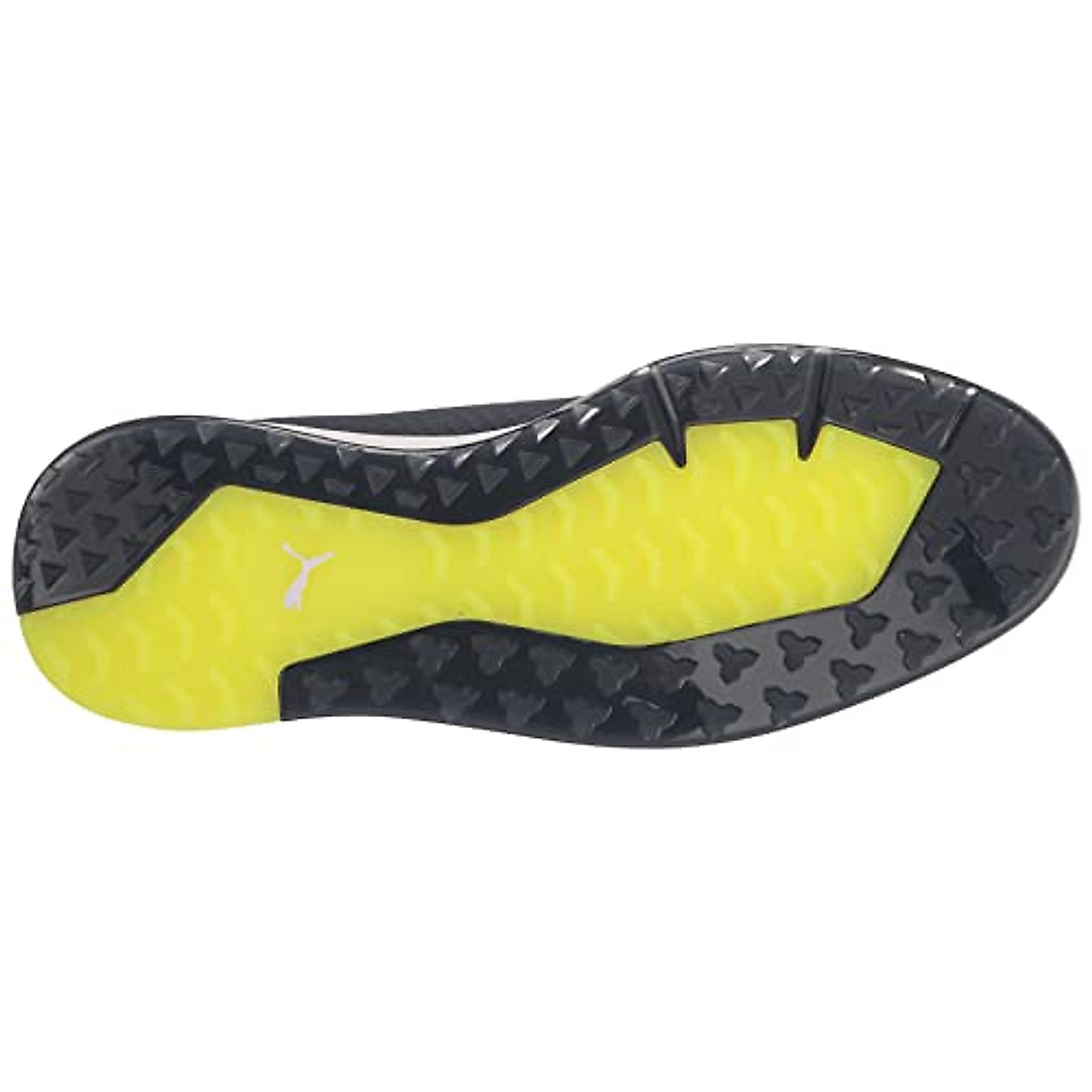 PUMA Golf Men's PROADAPT ALPHACAT DISC Golf Shoe, Peacoat-Puma Silver-Safety Yellow, 12