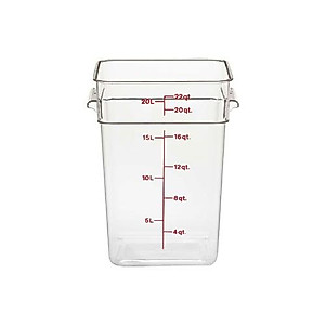 Cambro 22SFSCW135 Square Container 22 Quart Capacity, Clear